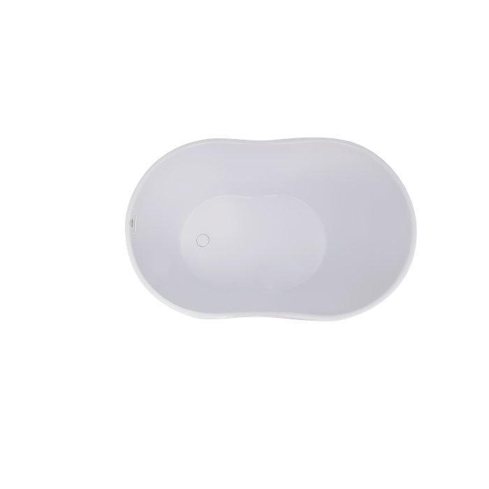 Hydro Systems Soho 48'' x 30'' Freestanding Soaking Solid Surface Bathtub | Wayfair